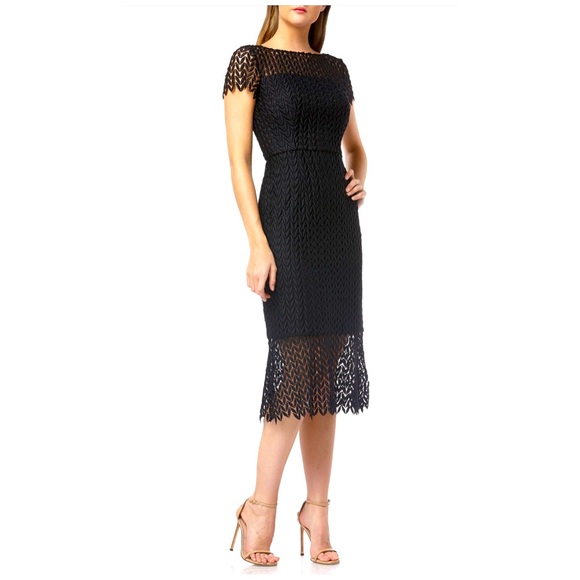 Kay Unger | Dresses | Kay Unger Tatum Black Lace Dress | Poshmark
